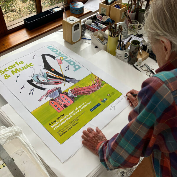 Barbican Exhibition Poster, Teacher and Mincer | Gerald Scarfe